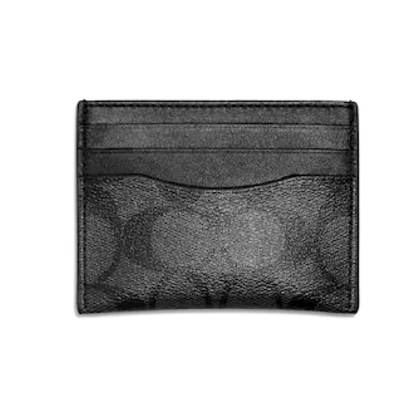 Coach | Bags | Nwt Slim Id Card Case In Signature Canvas Charcoalblack ...